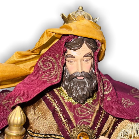 Holiday | 3 Large Vintage Magi Wizard Figurines Three Kings 3 Nativity ...